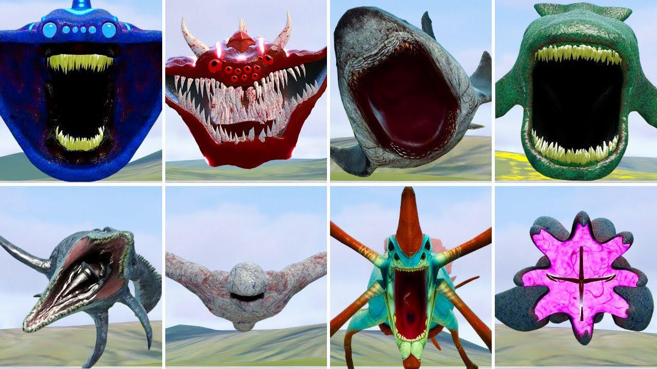 ALL NEW SEA MONSTER CREATURES JUMPSCARE in Garry's Mod! - YouTube