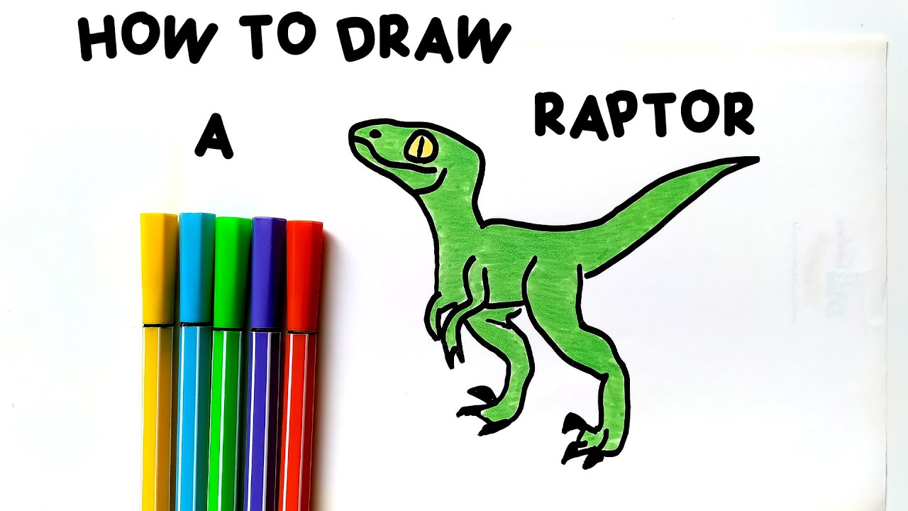 THE MOST FAMOUS DINOSAUR IN THE WORLD| HOW TO DRAW A RAPTOR - YouTube