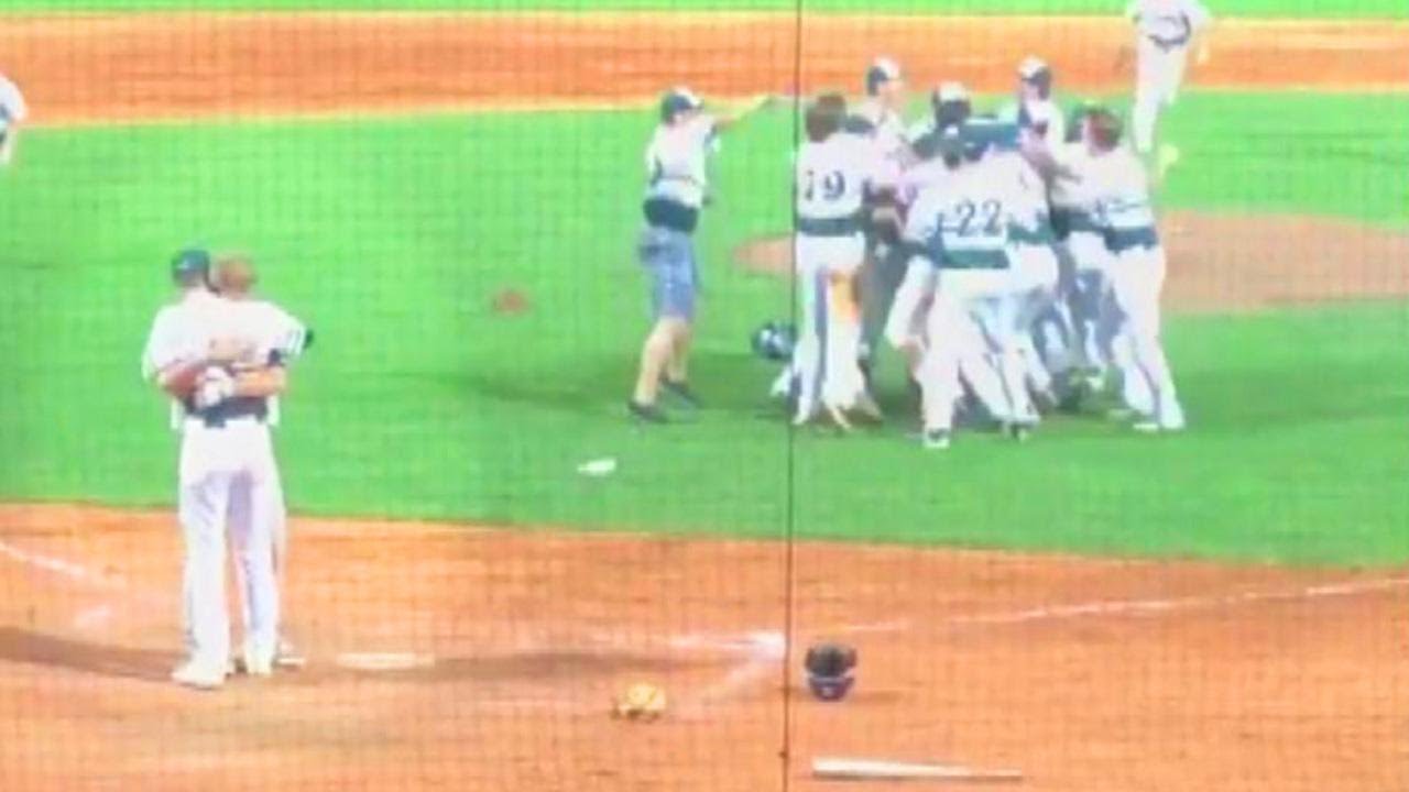 Minnesota Pitcher Hugs Longtime Friend on Baseball Field After Striking ...