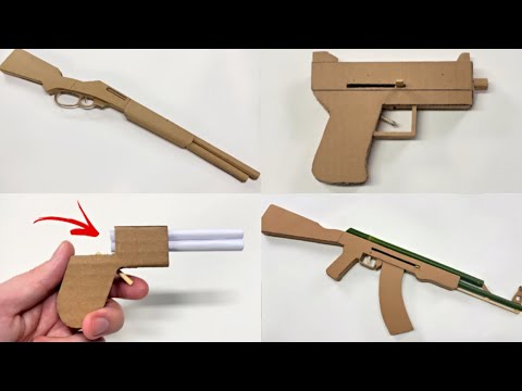 4 INCRÍVEIS ARMAS DE PAPELÃO QUE VOCÊ PODE FAZER EM CASA - YouTube
