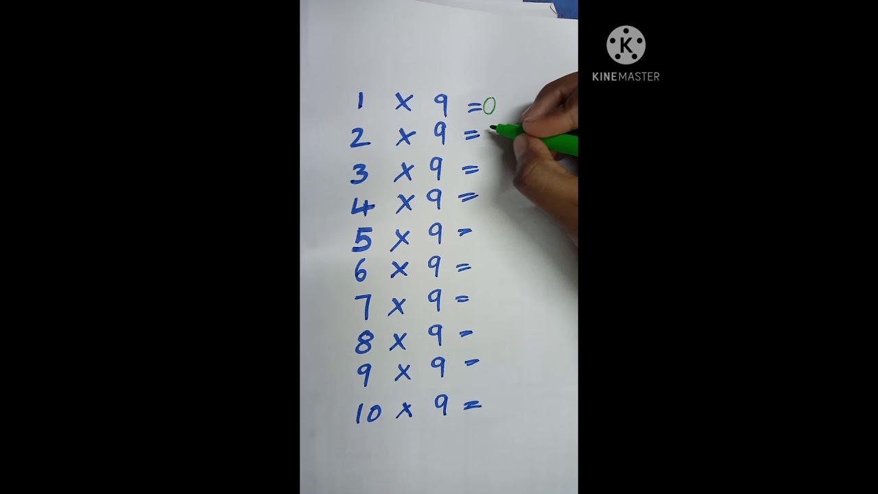 Easy way to write 9th table - YouTube