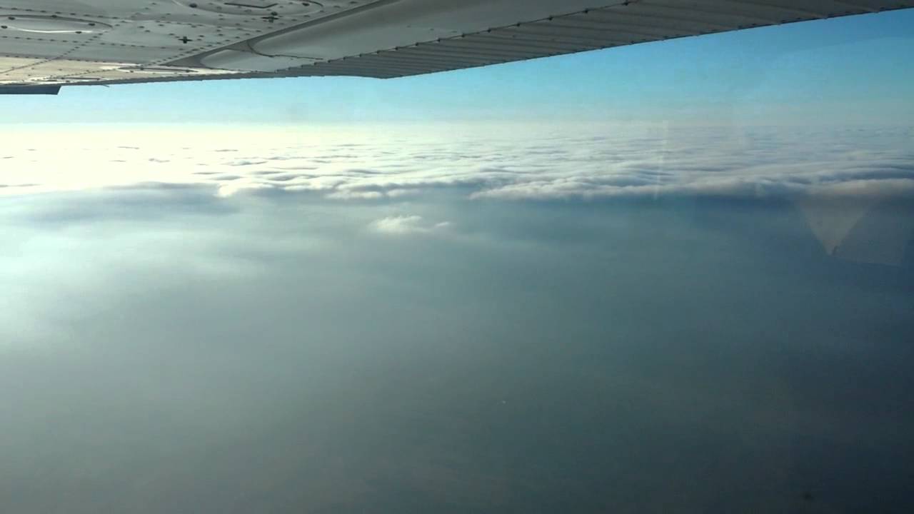 VFR flight above clouds - YouTube
