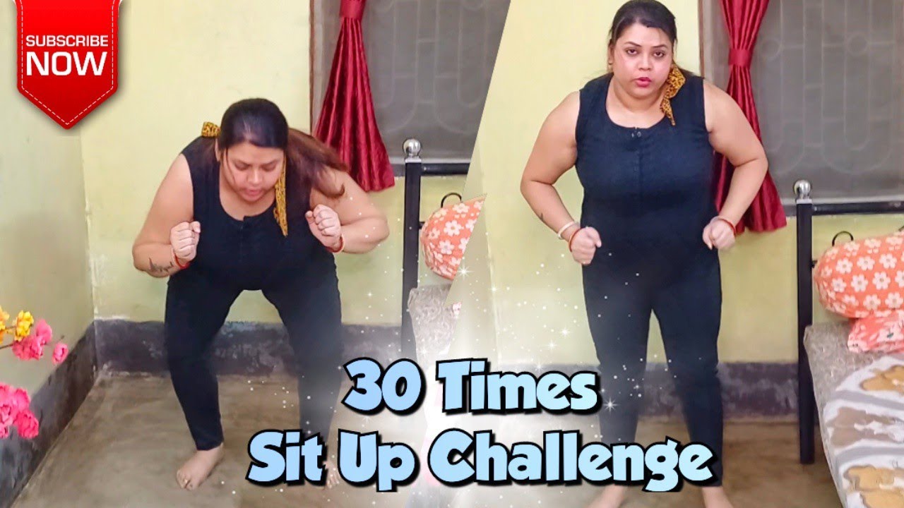 30 Times Sit Up Challenge Part 1 💕 Sit Up Fitness Challenge 💞 ...