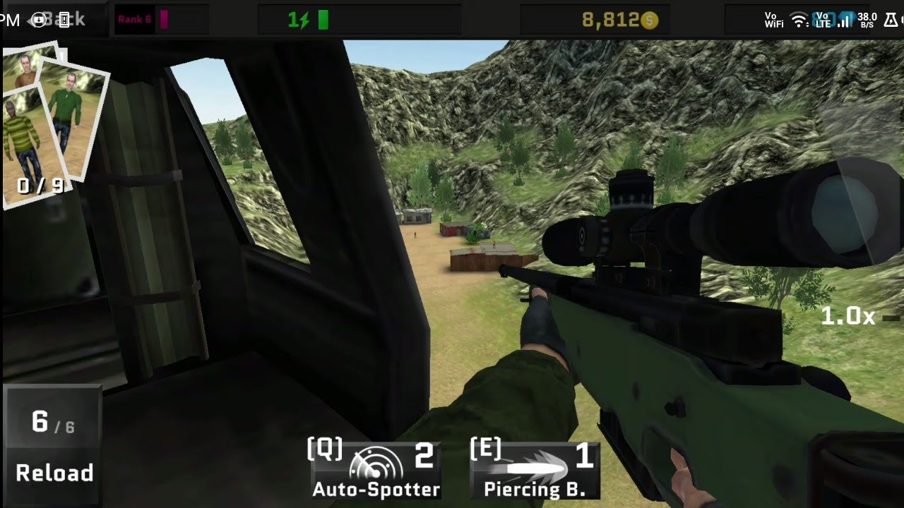 killing 9 enemies from the helicopter by sniper in sniper ops 3D ...