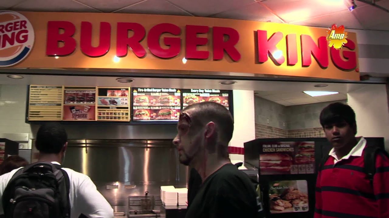 Zombies Invade George Mason University Food Court - YouTube