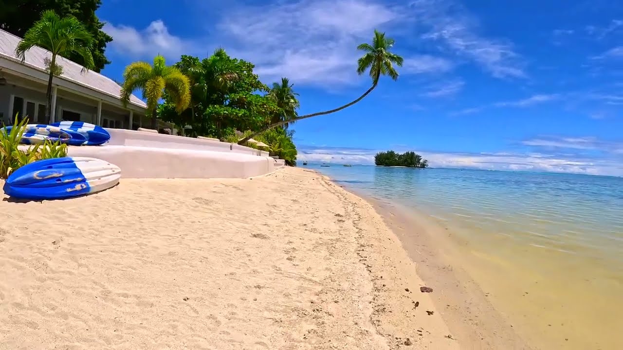 Sunset Beach Moorea Beach Walk 4k - YouTube