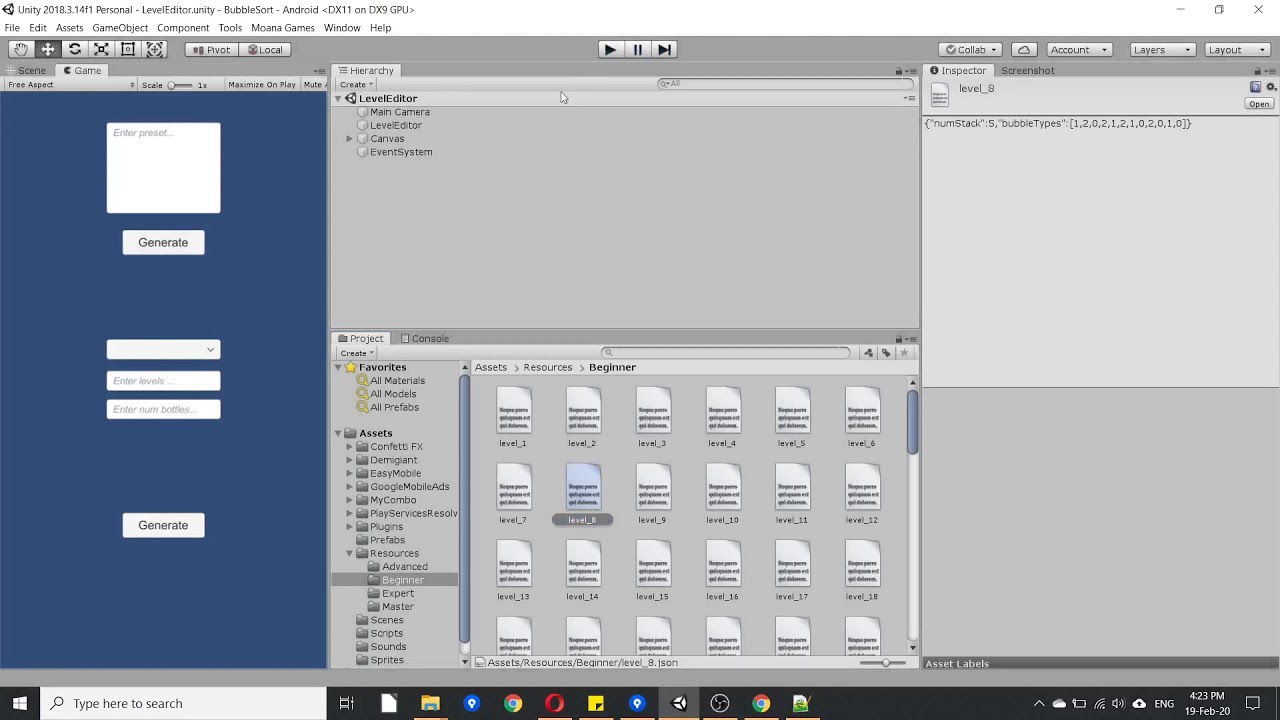 Sort The Bubbles Unity Template: How to generate levels. - YouTube
