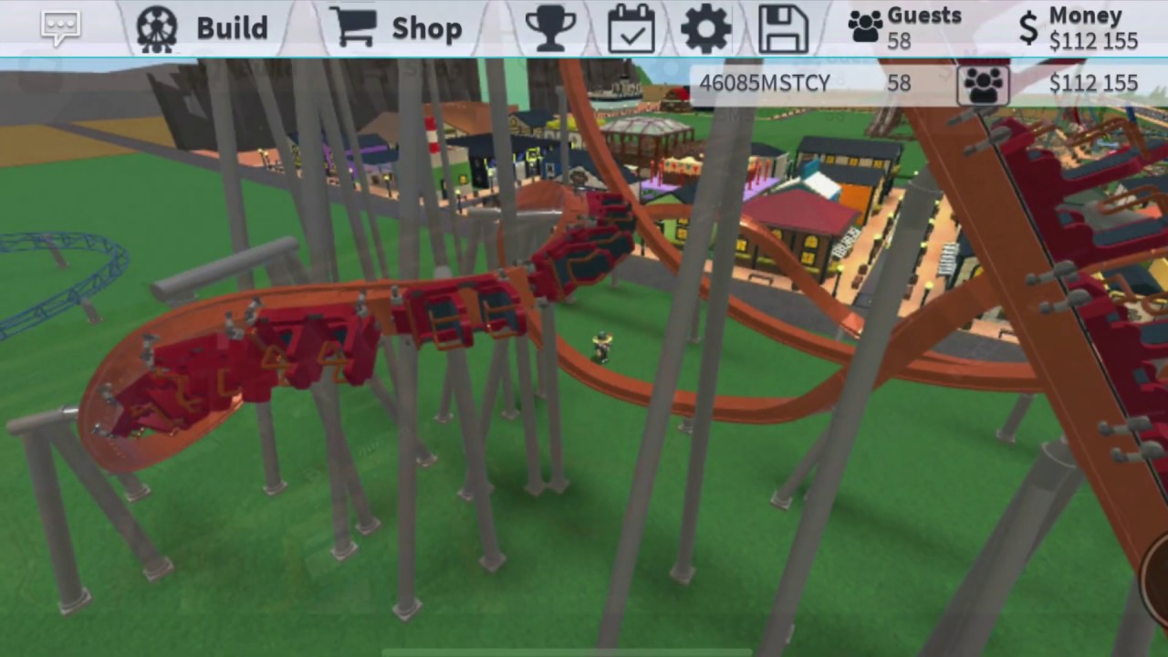 Single rail coaster Quick build in Theme Park Tycoon 2 - YouTube