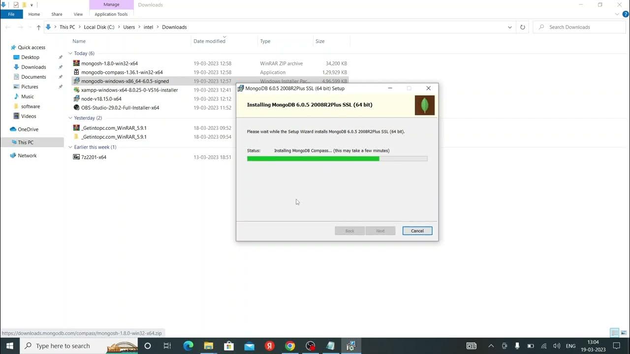 Step 3 Installing MongoDB server, MongoDB compass, and MongoDB shell - YouTube