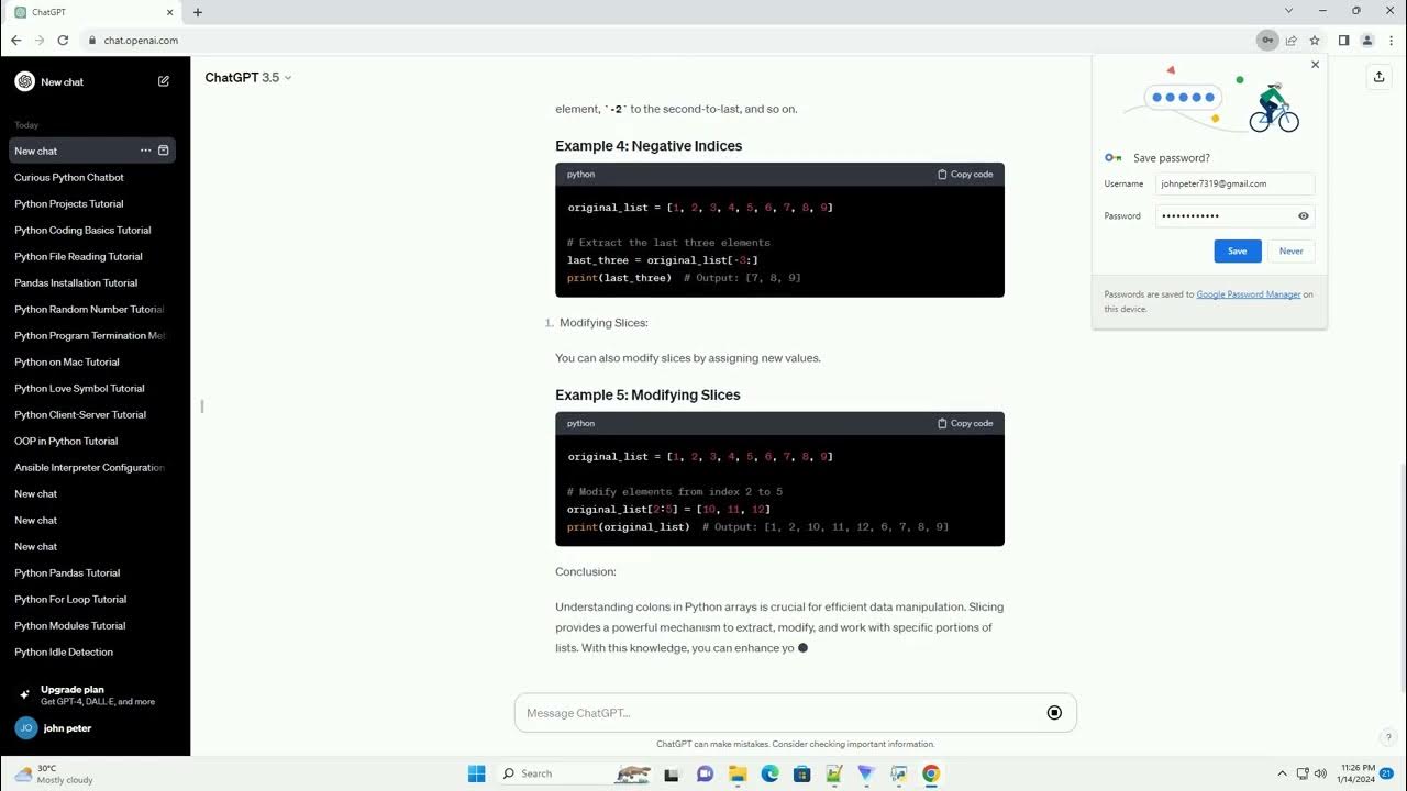 colon in python array - YouTube