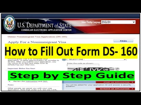 How to Fill out DS-160 Form || Apply for Nonimmigrant Visa application ...