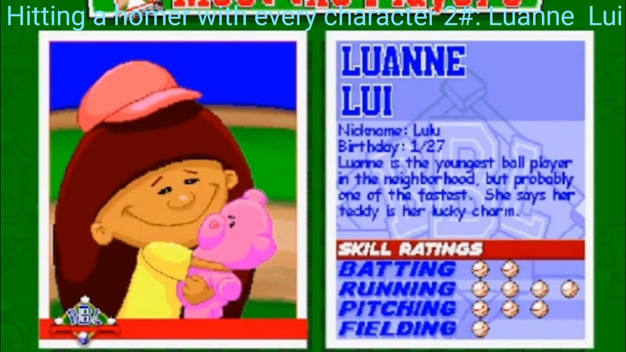 hitting a home run with every Backyard Baseball character 2#: Luanne ...