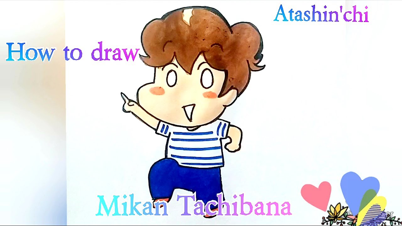 @EZDRAW | How to draw Mikan Tachibana from Atashin'chi| Drawing for ...