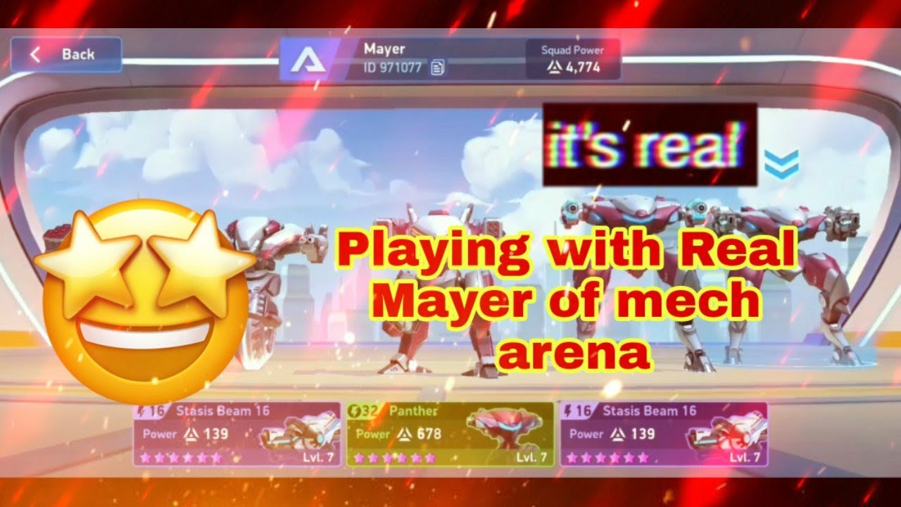 Playing with real mayer of mech arena 🤩 - YouTube