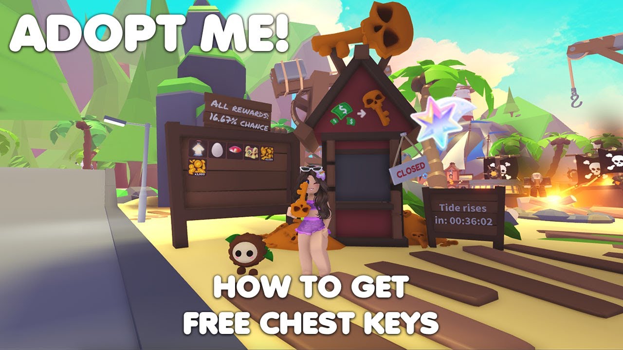 How to get UNLIMITED FREE CHEST KEYS & A COCONUT FRIEND in Adopt me ...
