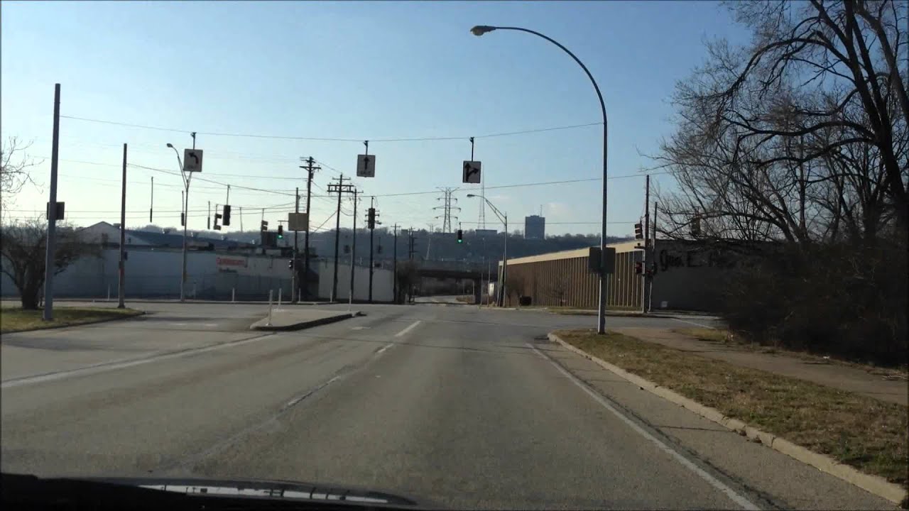 Driving in Cincinnati Big Mac Bridge to West End via Fort Washington ...