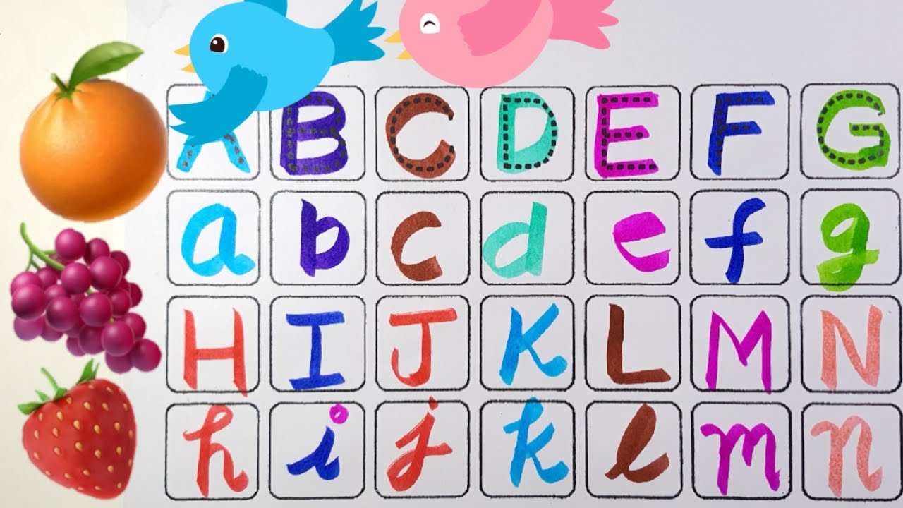 small abcd, the alphabet letters, online preschool, color worksheets ...