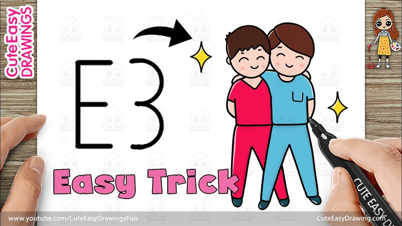 How to Draw Best Friends (BFF) Easy Trick - Step by Step | How to Turn ...