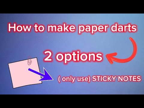 How to make paper darts 2 options - YouTube