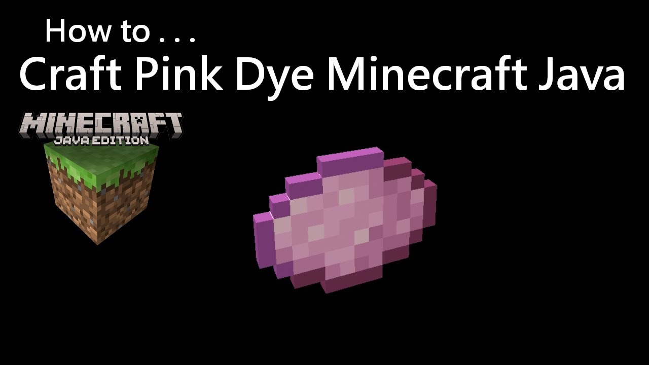 How To Craft Pink Dye Minecraft Java - YouTube