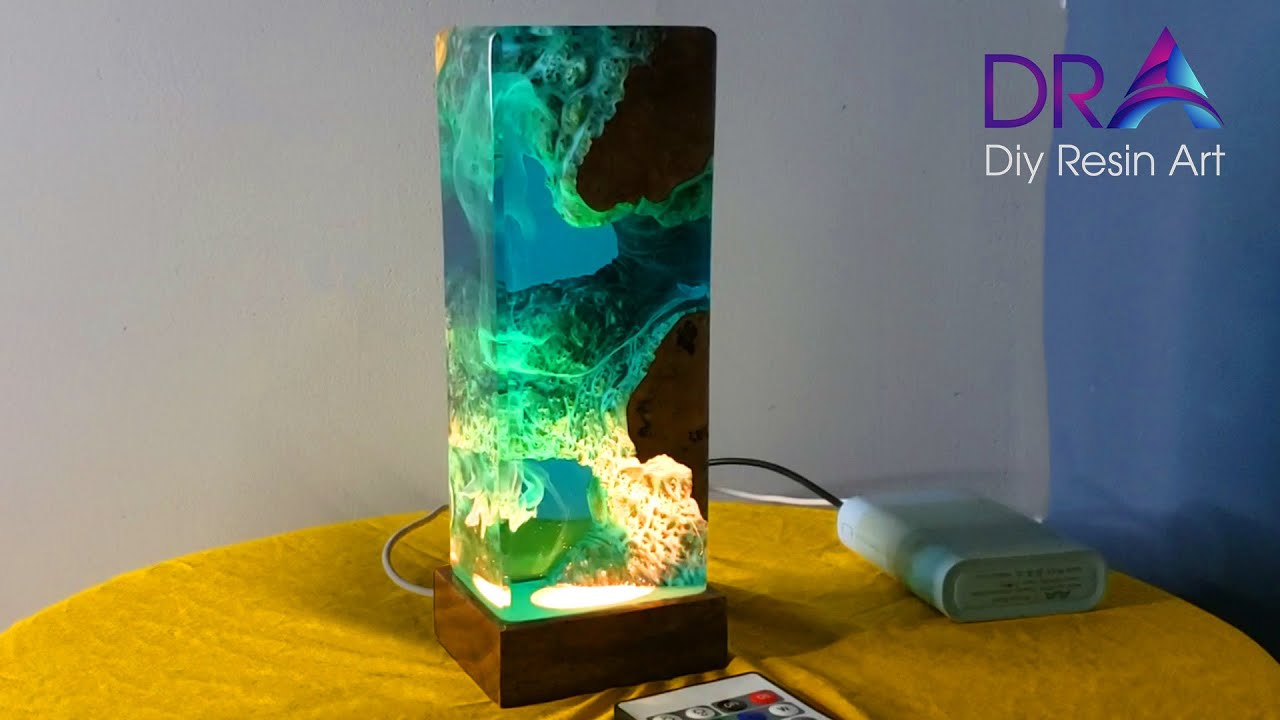How to make the most basic epoxy resin lamp with DRA | Diy Resin Art ...
