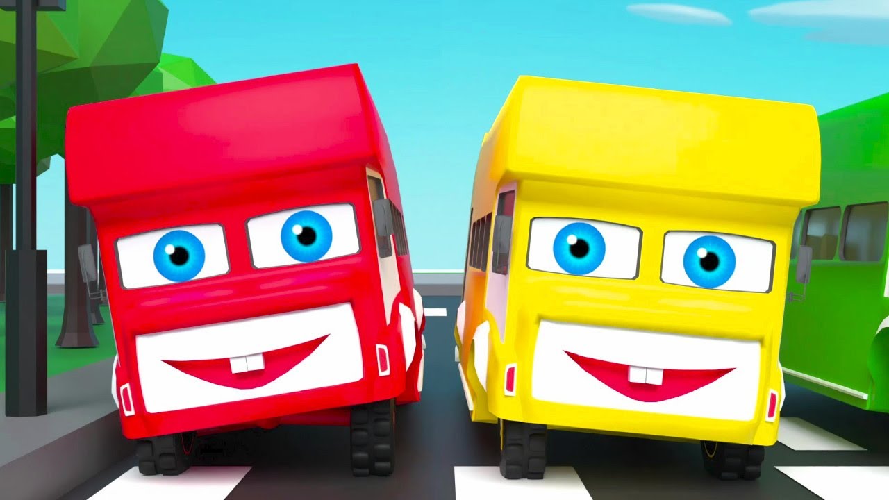Color Buses, Where are you | Wheels on the Bus | Nursery Rhymes & Bus ...