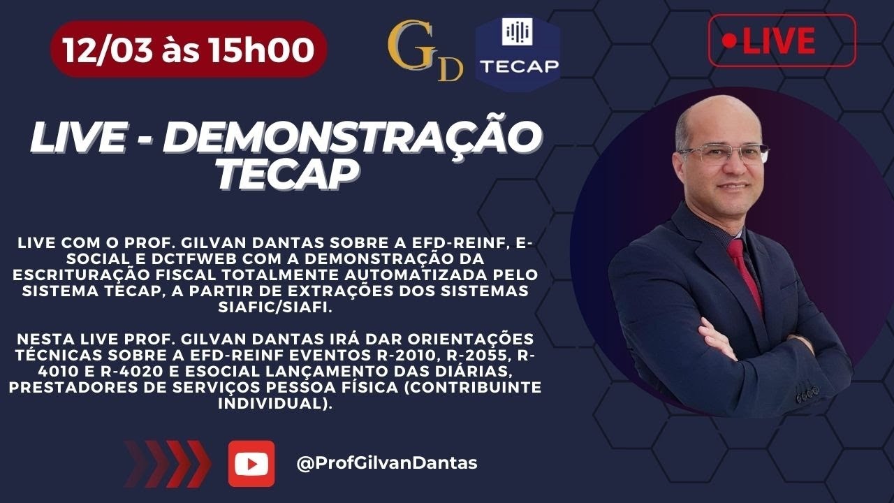 LIVE - DEMONSTRAÇÃO DO SISTEMA TECAP - YouTube