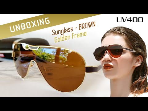 BACUR UV400 Luxury Brown Sunglass Unboxing