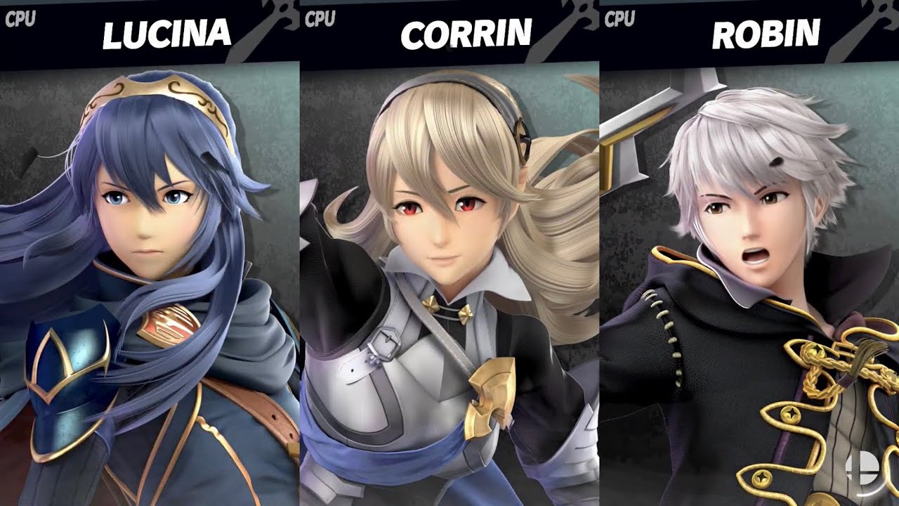 Super Smash Bros. Ultimate - Lucina vs F Corrin vs M Robin - YouTube