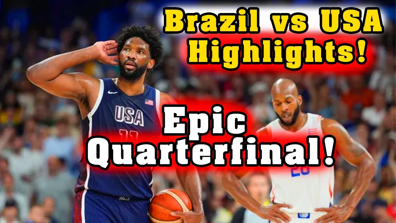 LeBron Leads Team USA to Victory! 🇺🇸🔥 | Epic Quarterfinal vs Brazil ...
