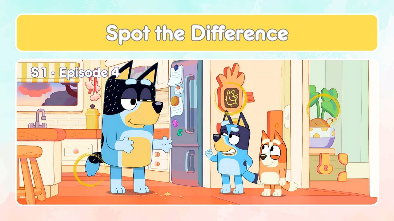 Bluey Quiz - Bluey S1E04 Daddy Robot ｜ Spot the difference ｜ Mind Game ...