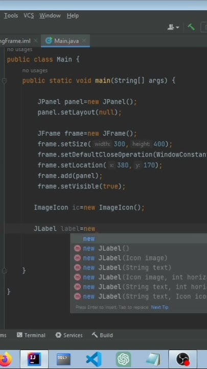 How To Add Image in swing JFrame |#viralshorts #coding#java#explore @Error_programming - YouTube