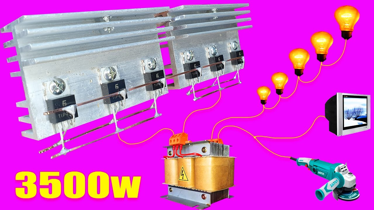 inverter 12v to 220v creative prodigy #117 - YouTube