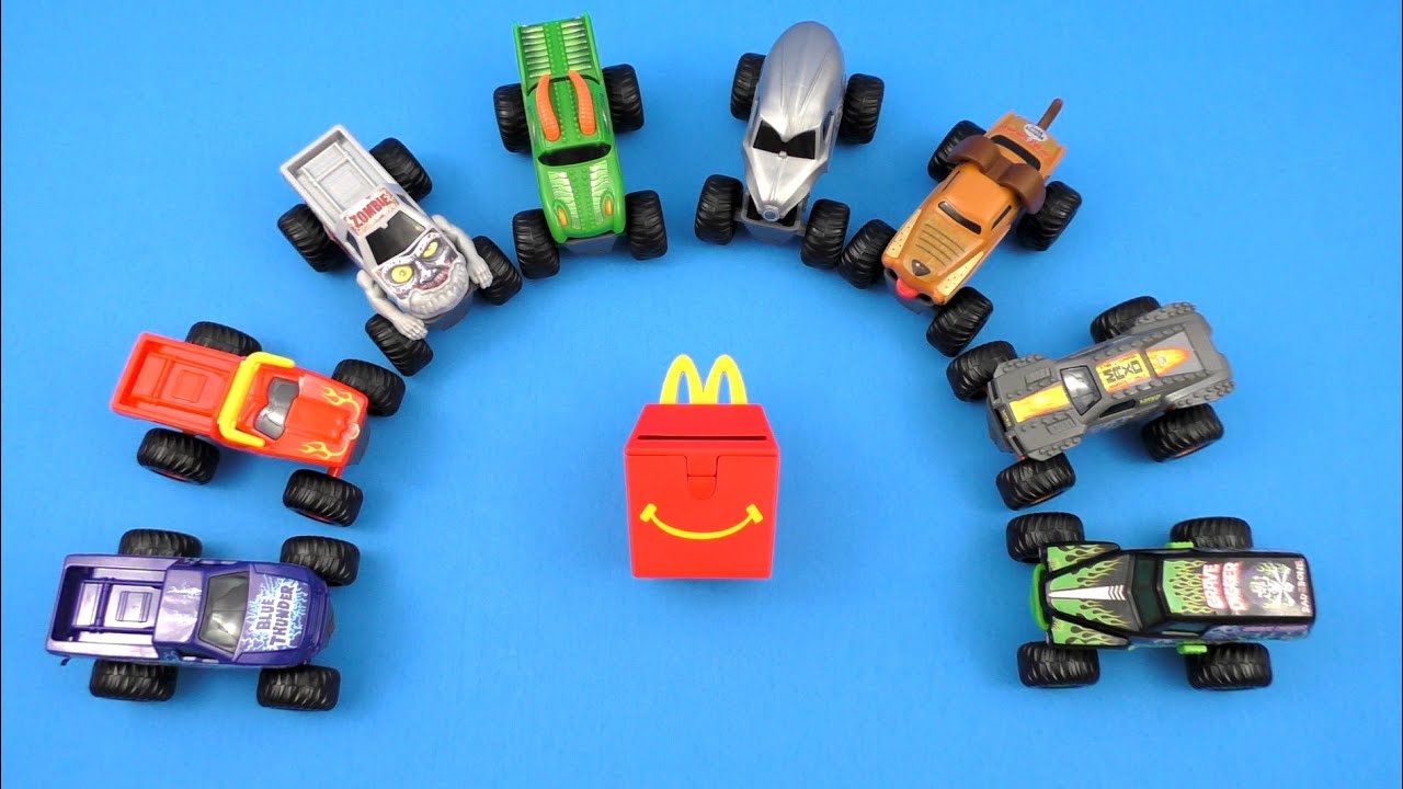 2015 MONSTER JAM MCDONALD'S COMPLETE SET OF 8 MONSTER TRUCKS HAPPY MEAL ...