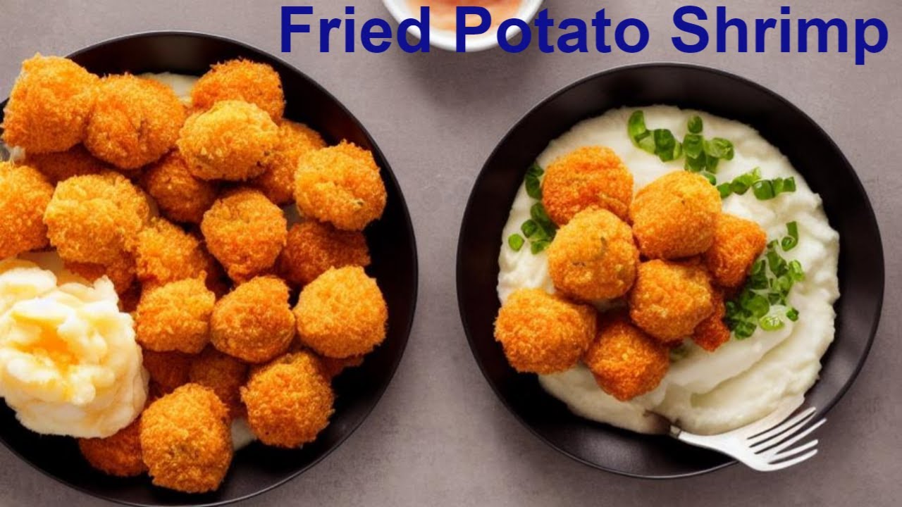 Crispy but soft Inside, Fried Potato Shrimp ! Potato Recipe ! Shrimp ...