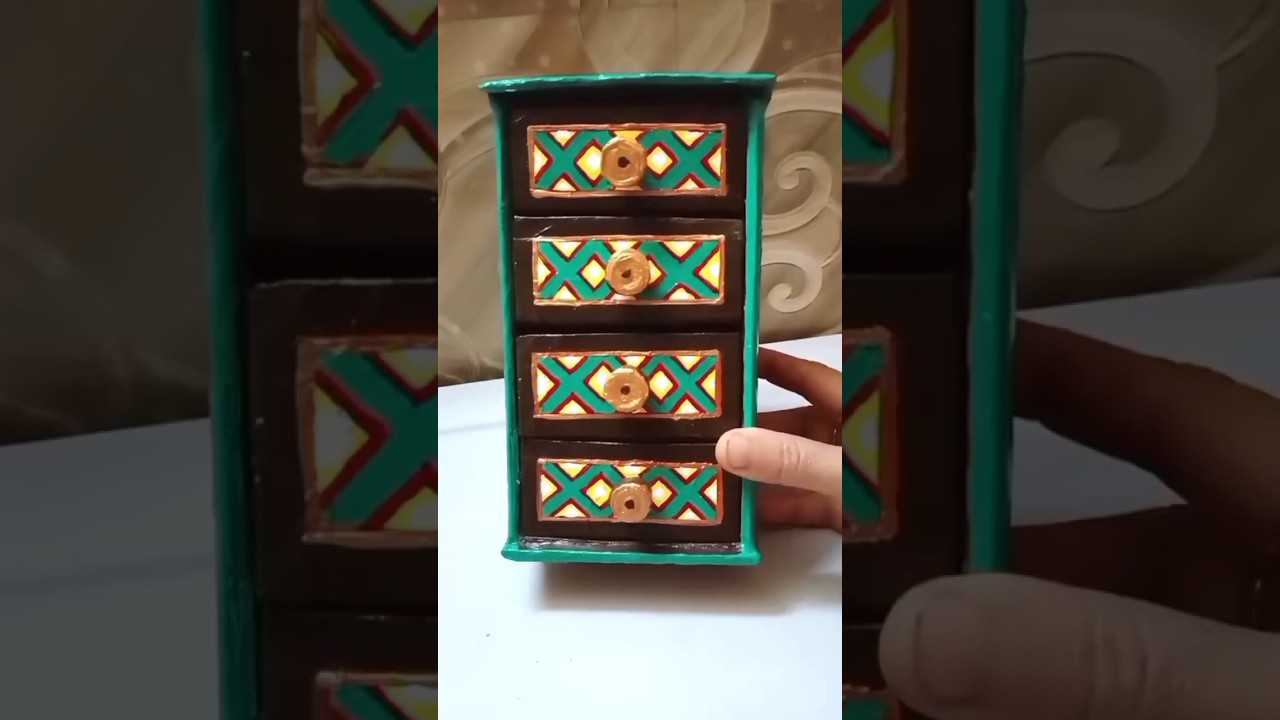 DIY Cute Mini Drawer #diy #wastematerialcraft #homedecor - YouTube