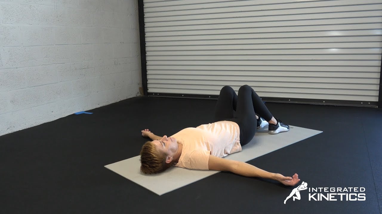 Lower Trunk Rotation - Supine - YouTube