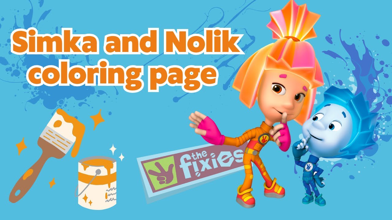 Simka and Nolik coloring pages | coloring book for children | how to ...