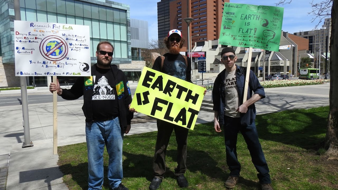 Flat Earth Day 2017 | Activism | March for Science Hamilton - YouTube
