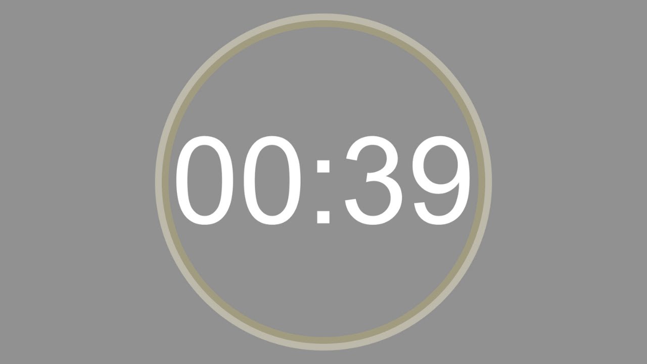 39 SECONDS - 4K - COUNTDOWN IN REVERSE - SECOND TIMER - - YouTube