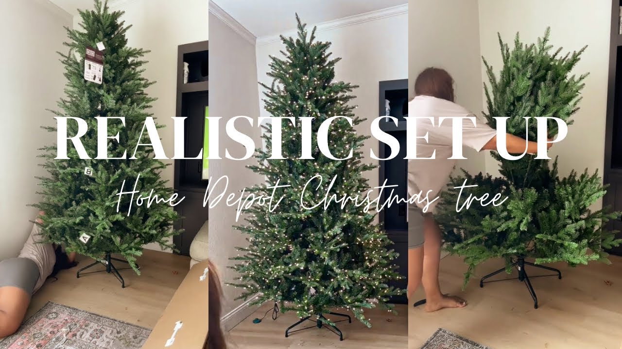 REALISTIC SET UP OF VIRAL HOME DEPOT CHRISTMAS TREEE - YouTube