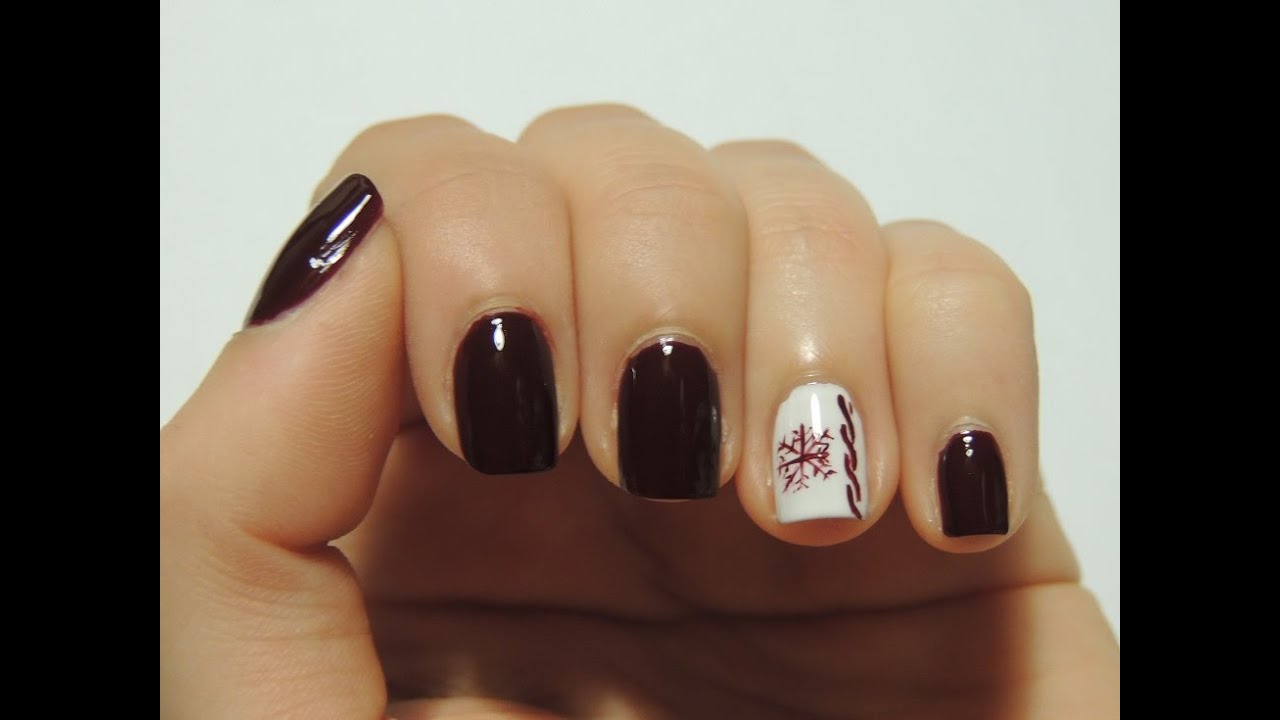 Borgogna Nail Art - YouTube