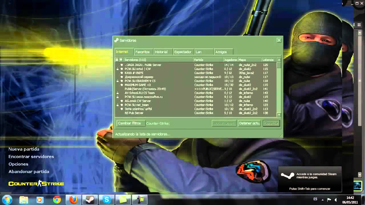 Como Jugar Online en Counter Strike 1.6 No Steam - YouTube