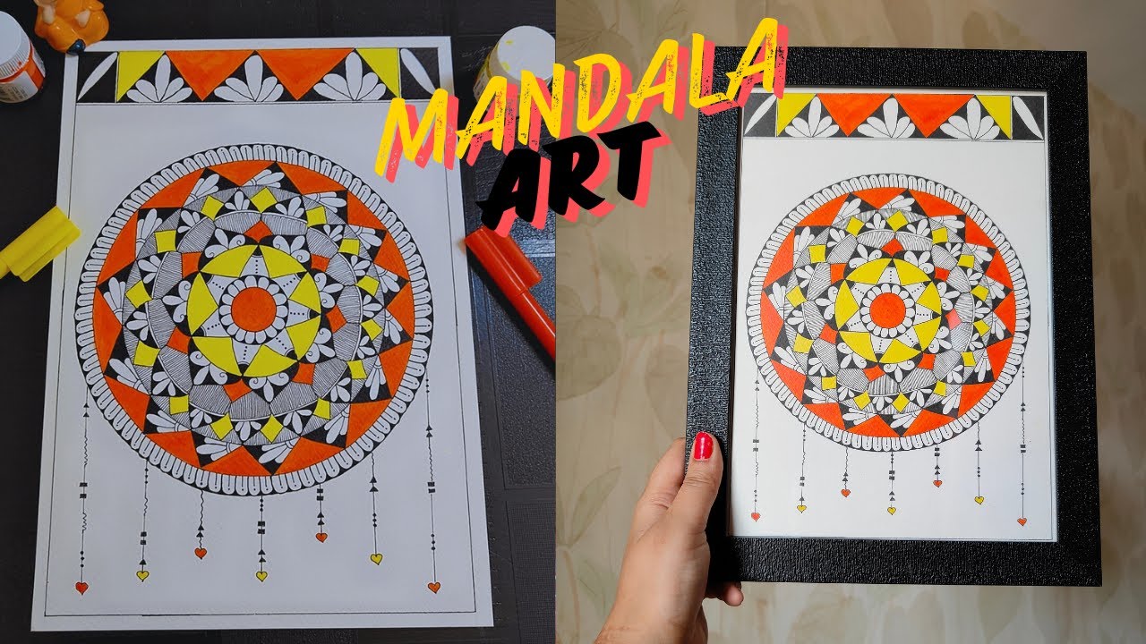 How to Draw Beautiful Colourful Mandala | Easy Colourful Mandala Art ...