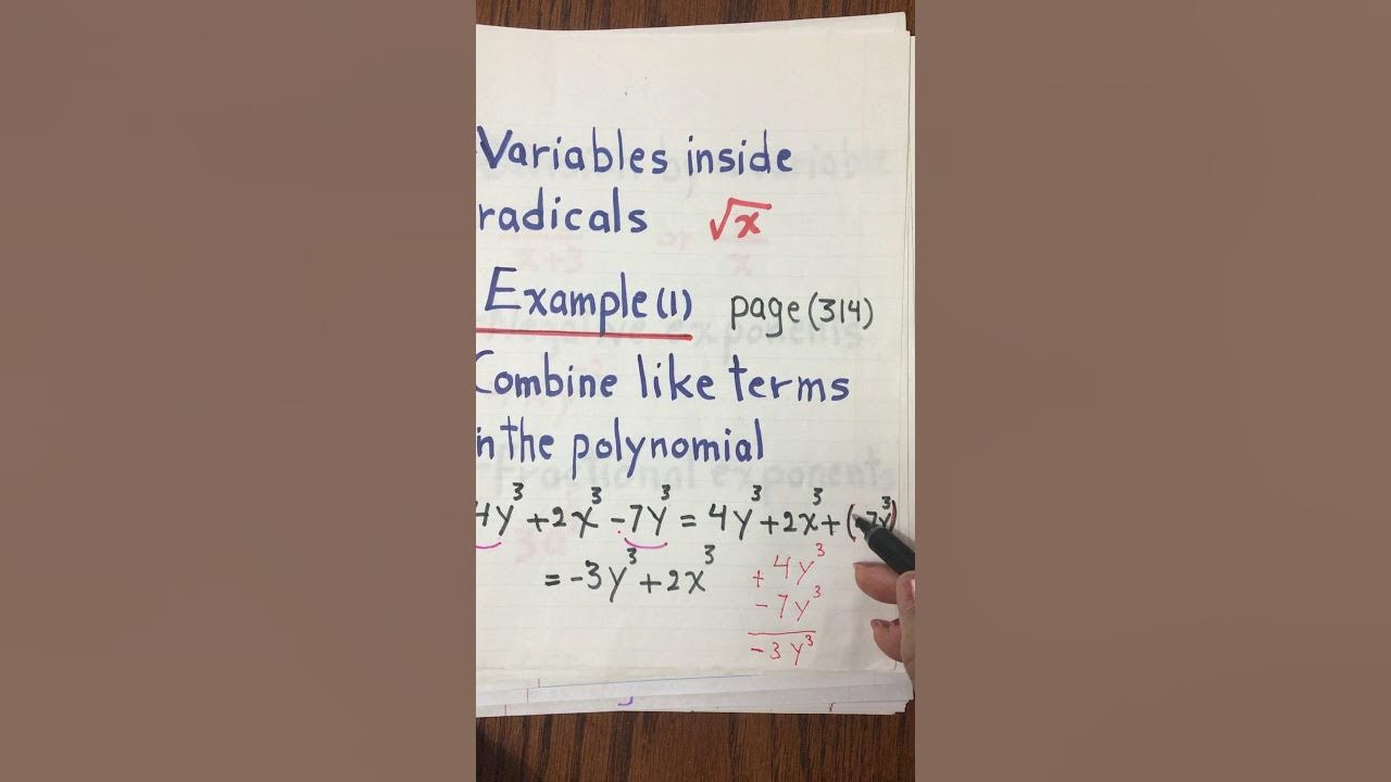 Simplify Polynomials (Lesson 2) (part 1) - YouTube