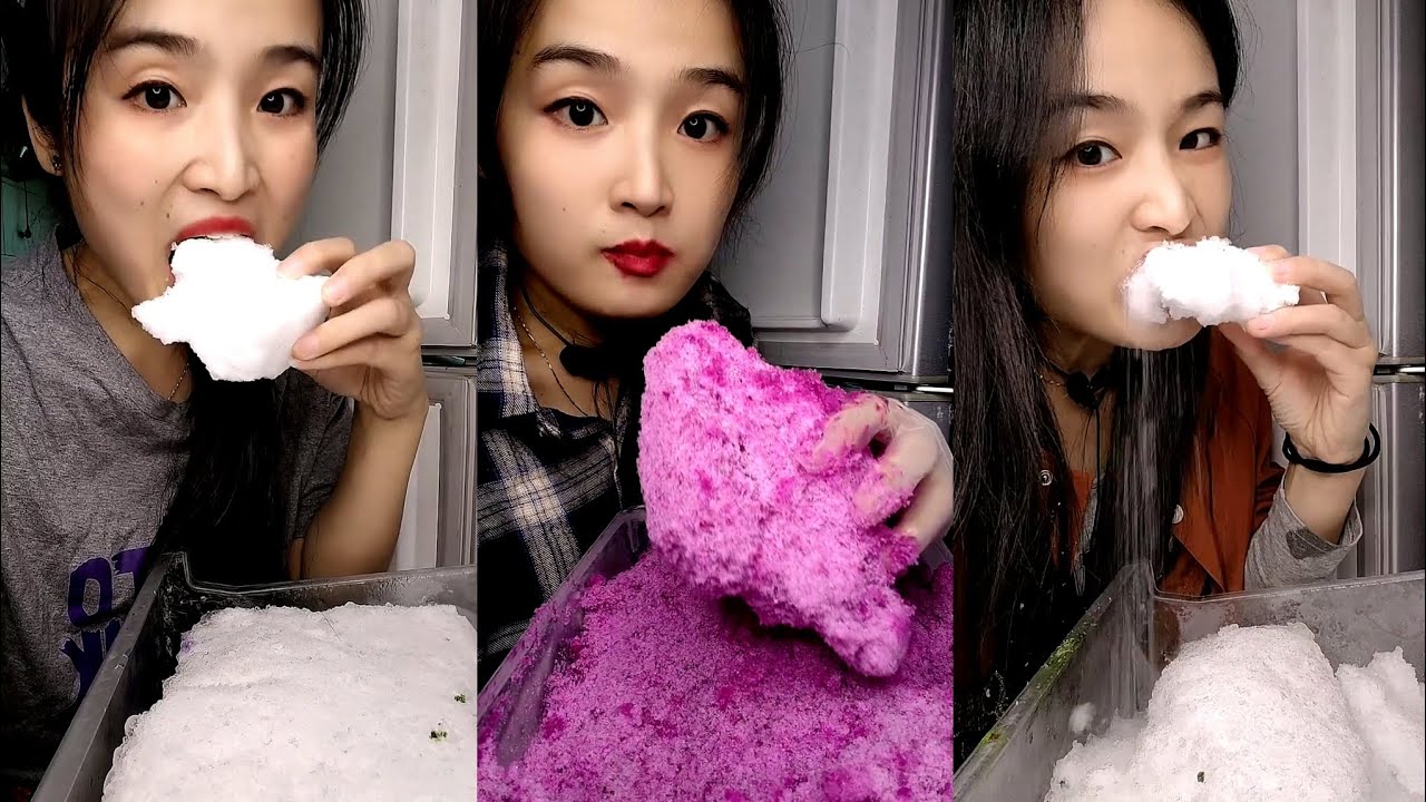 ICE BITES ONLY / SHAVED ICE / WHITE ICE / FREEZER FROST EATING. ICE ...