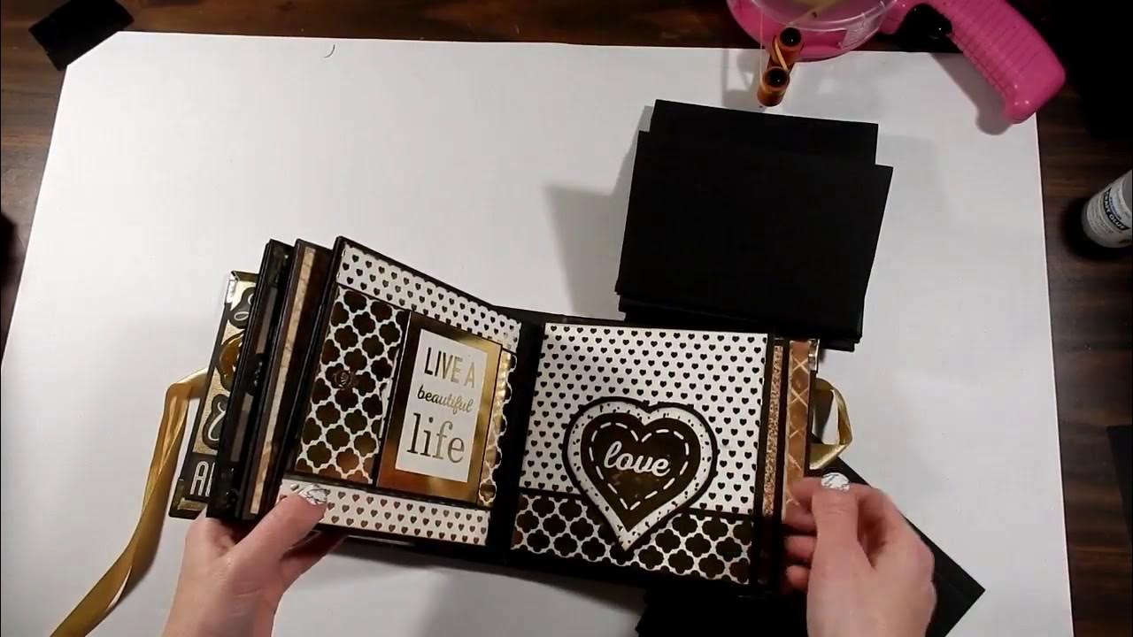 Golden Romance 6x6 Mini Album Tutorial - Part 1 - YouTube