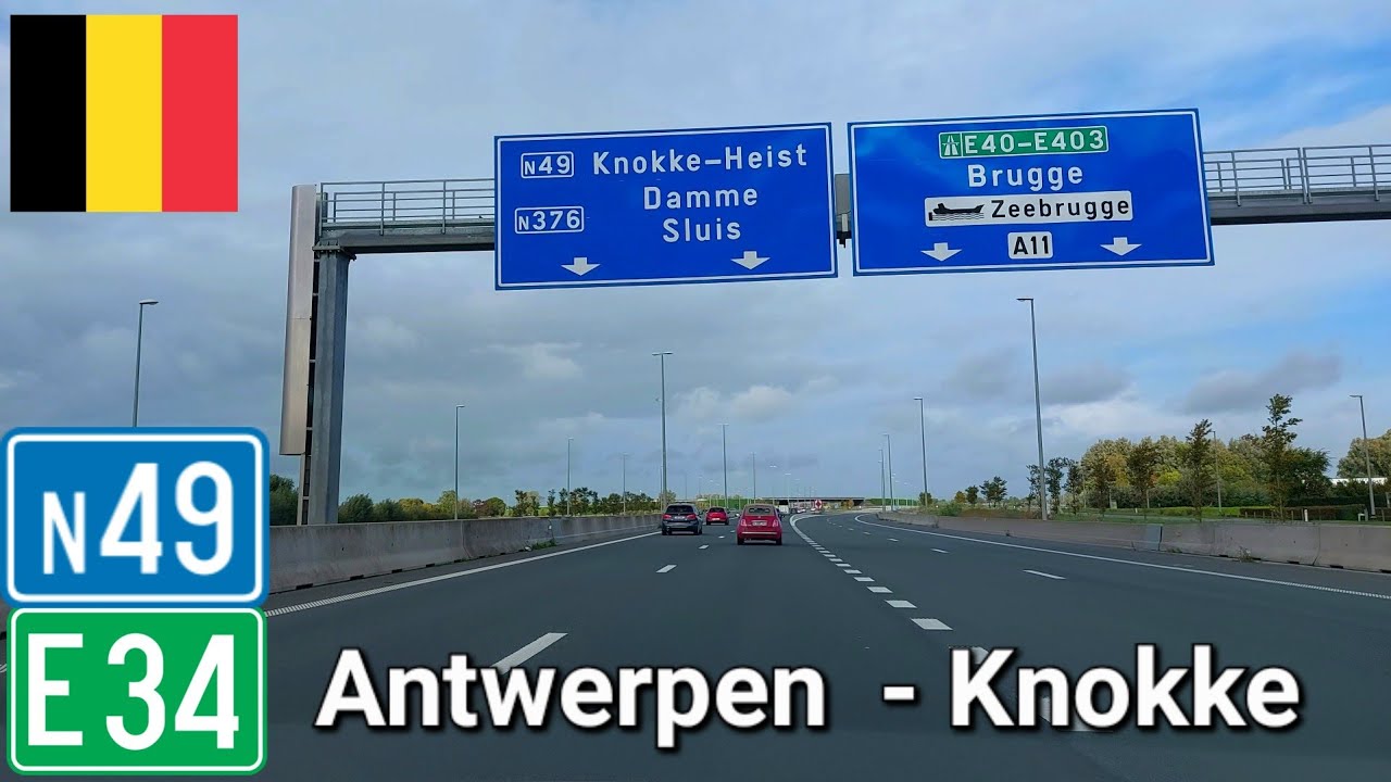 Antwerpen - Knokke E34/N49 - YouTube