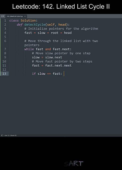 Leetcode 142 Linked List Cycle Ii In Python Python Leetcode Python Coding Tutorial Asmr 9559