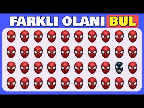 🎯FARKLI OLANI BUL! Yalnızca En DİKKATLİ Kişiler Bulabilir! 😱 Kolay, Orta, Zor -  Emoji Bulmaca